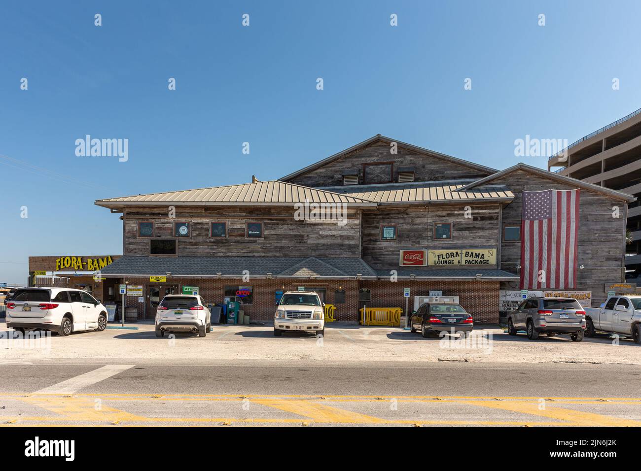 Perdido Key, FL - March 27, 2022: Exterior view of the famous Flora ...