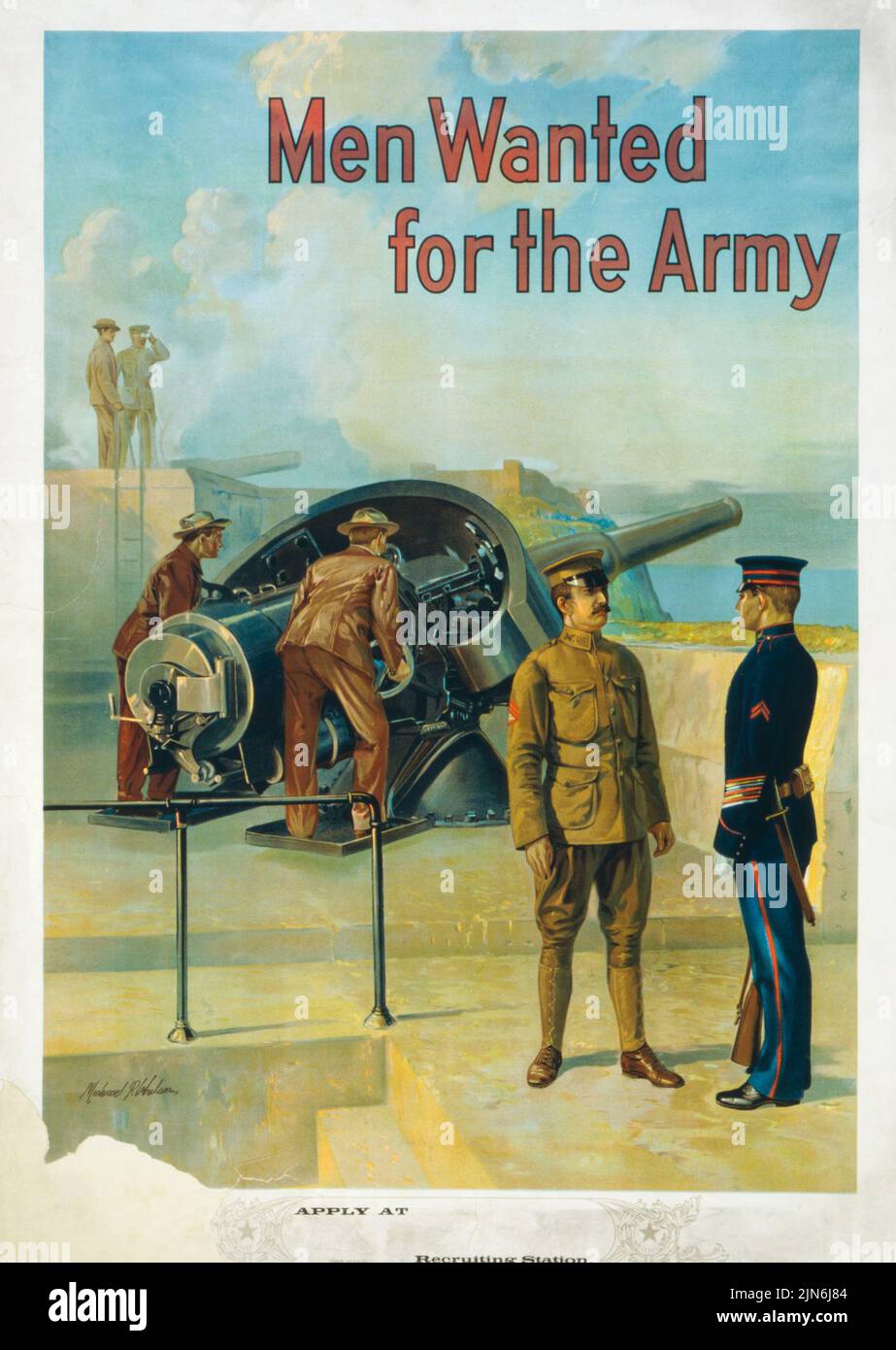 Men wanted for the army (1910) American World War I era poster by ...