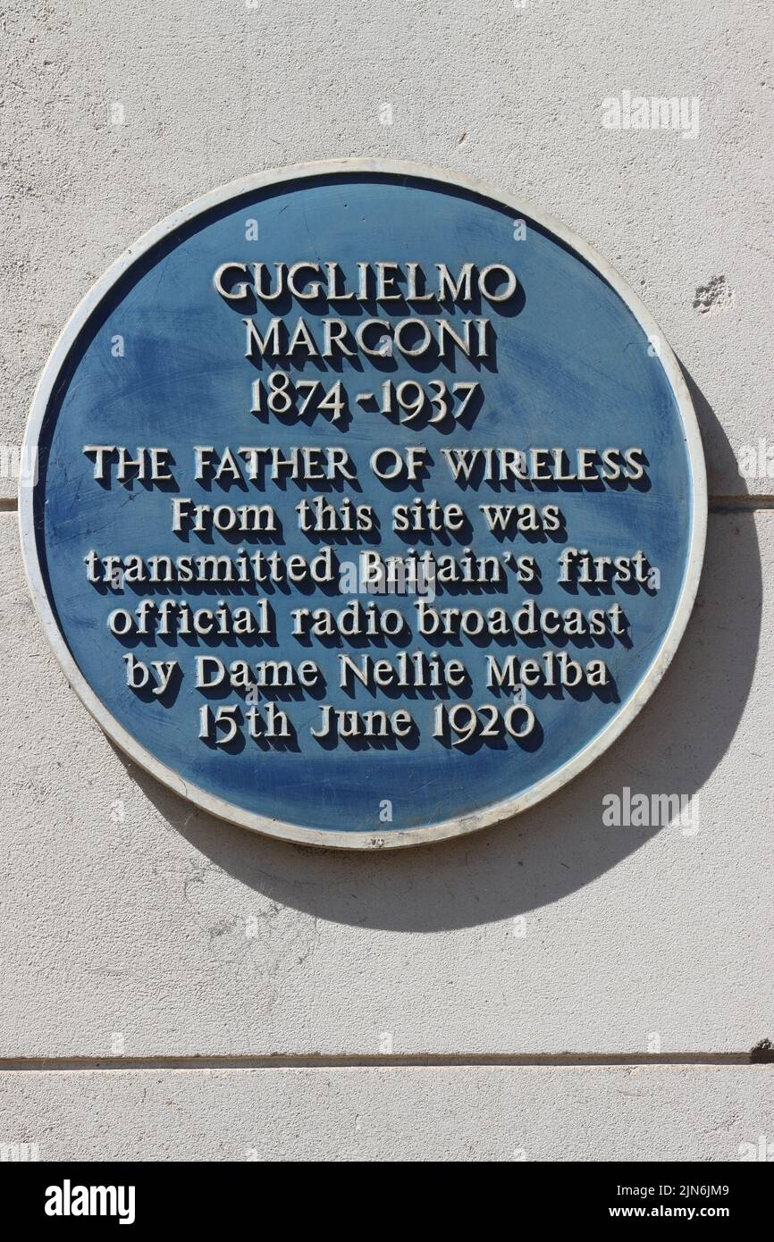 Building where the first radio broadcast was made, invented by ...