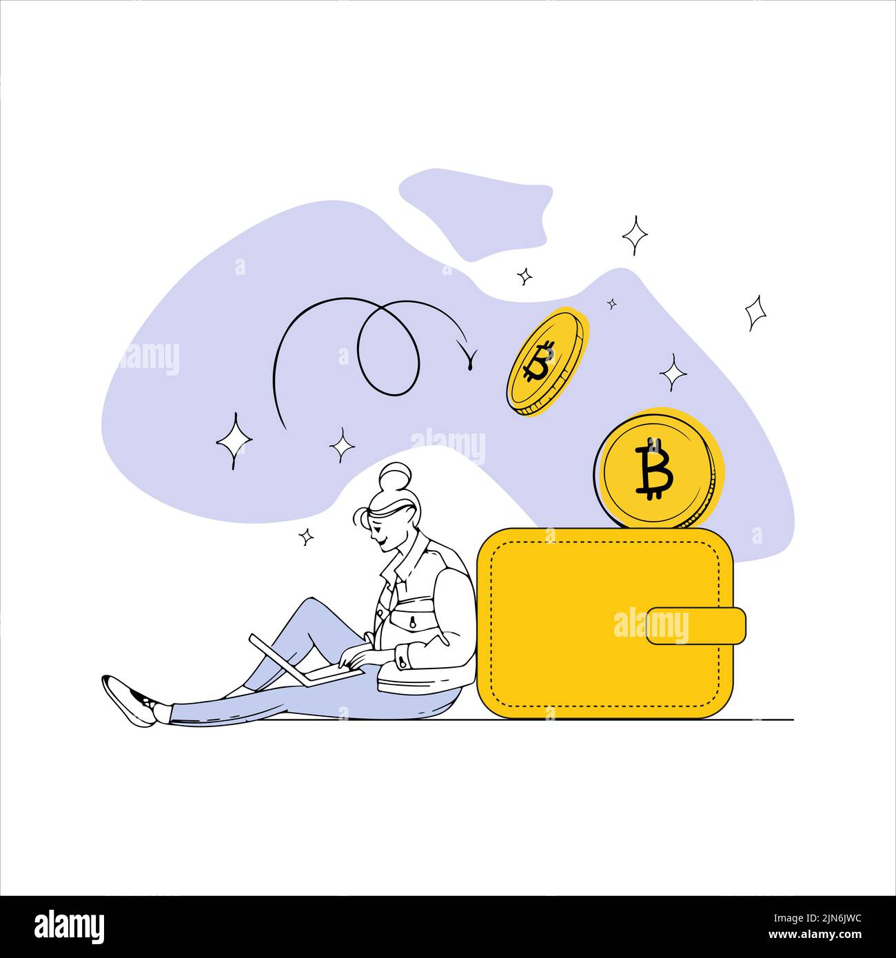 Laptop leaning Stock Vector Images - Alamy