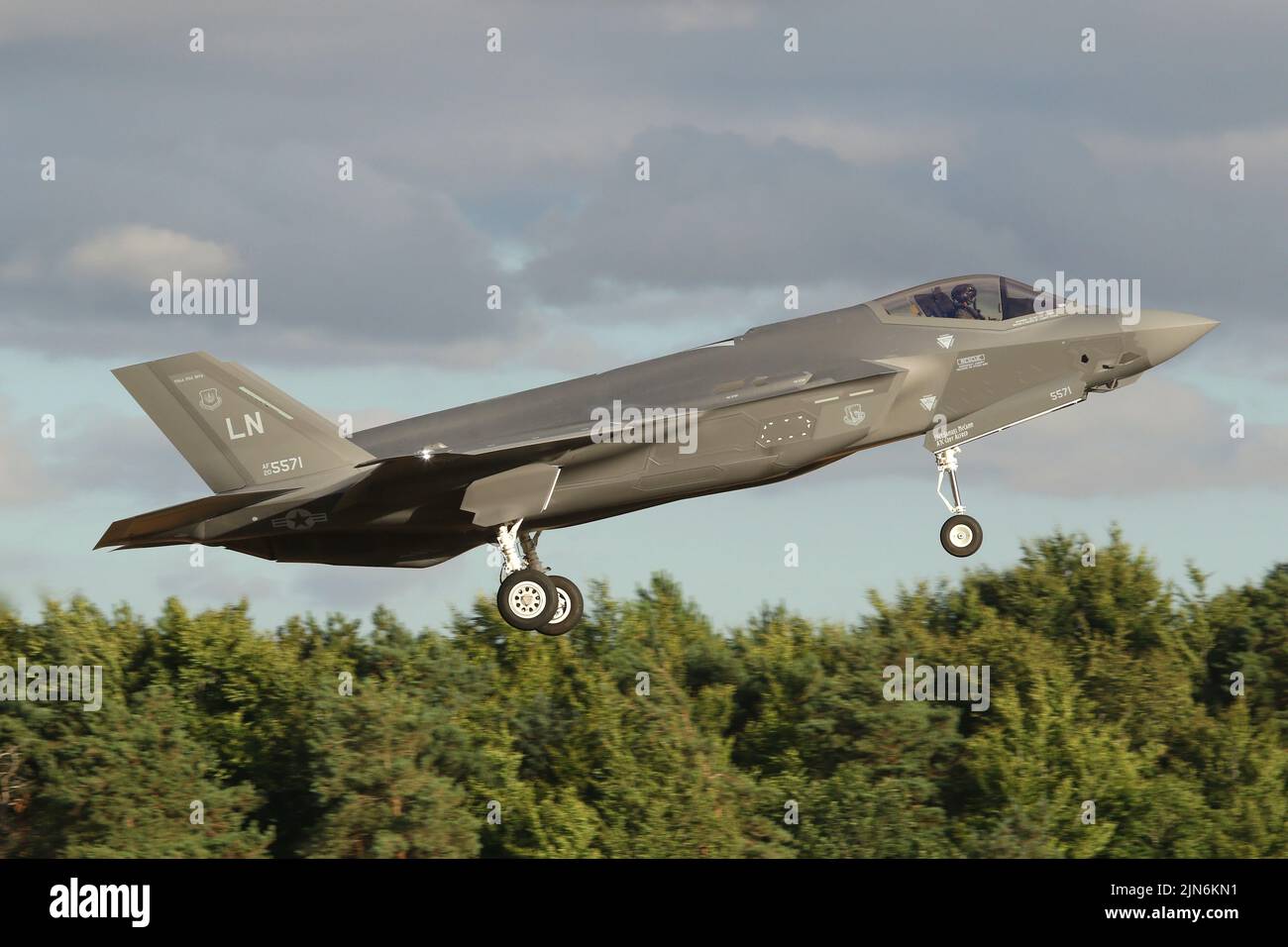 Lockheed Martin F-35A Lightning II strike fighters from the 495th ...