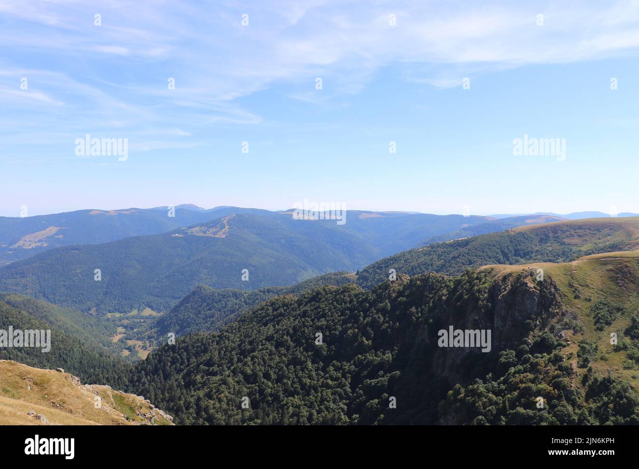 View of a mountain landscape of the Vosges in France Stock Photo - Alamy