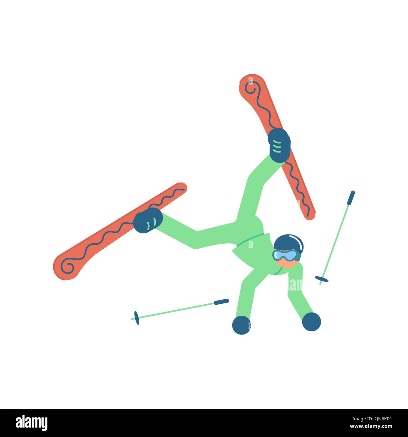Cartoon Snowboarding Accident