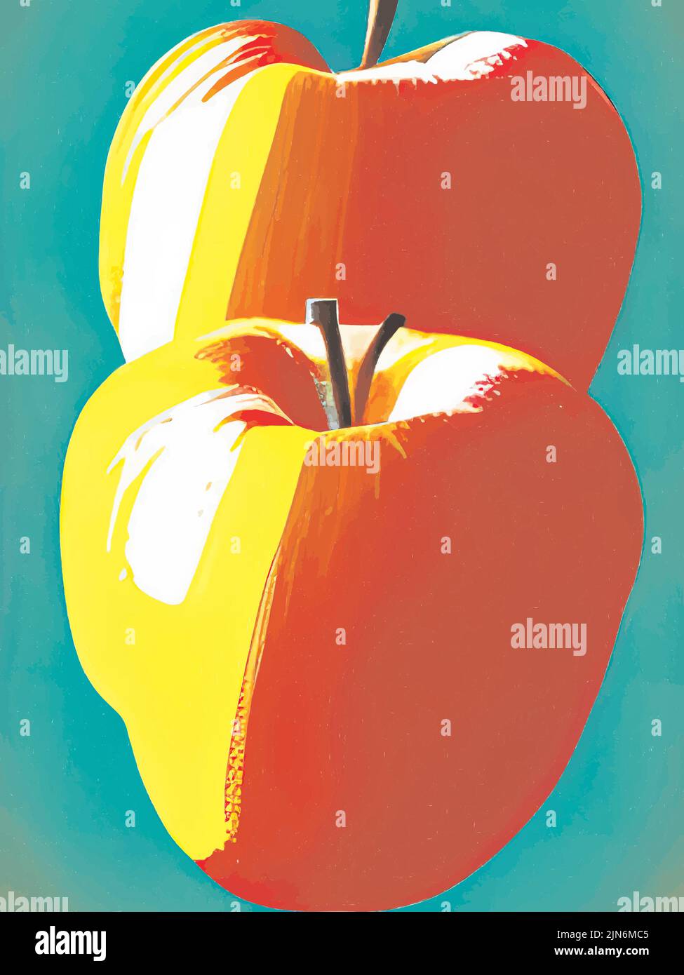 painting of apples of different colors Stock Vector Image & Art - Alamy