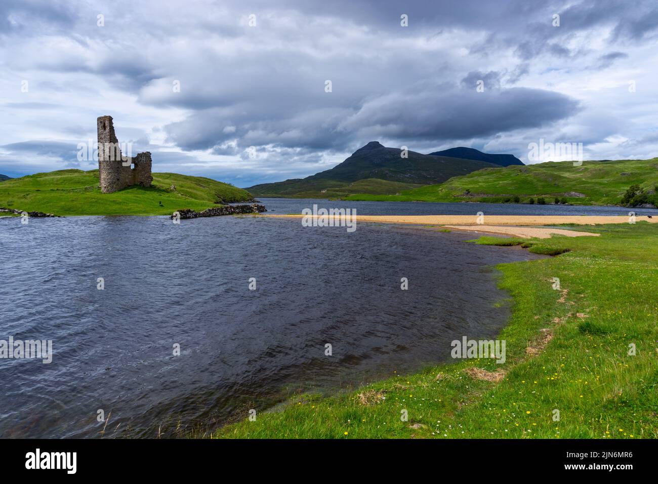 Inchnadamph, United Kingdom - 28 June, 2022: view of the Ardvreck ...