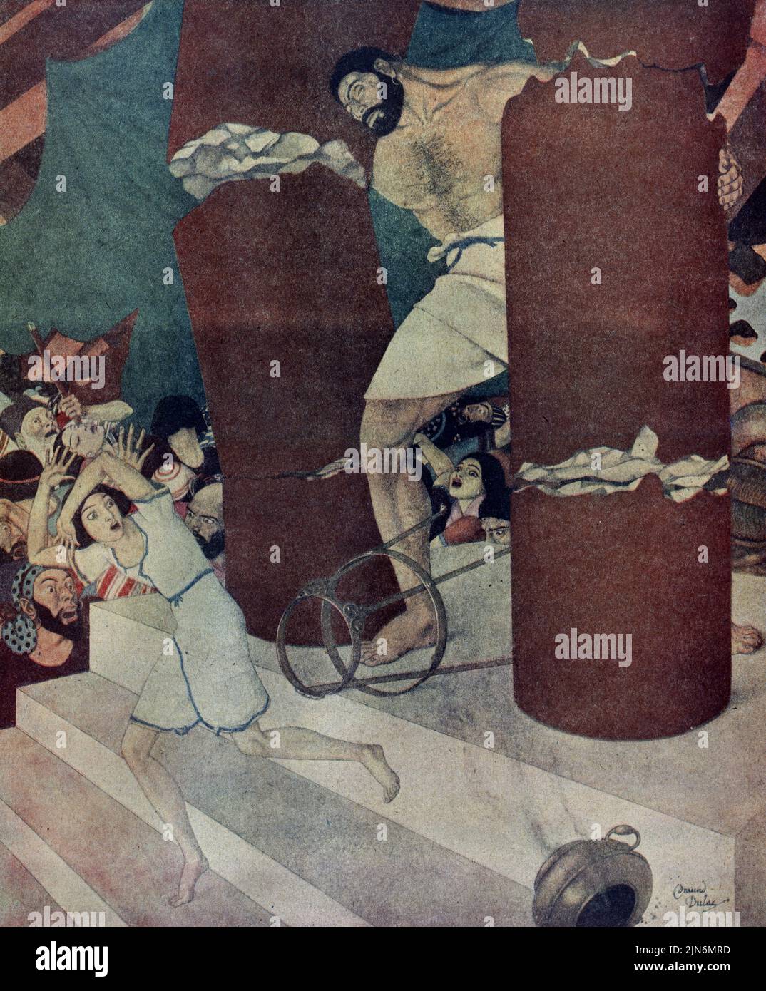 "Samson Pulls down upon Himself and the Idolaters the Walls of Their ...