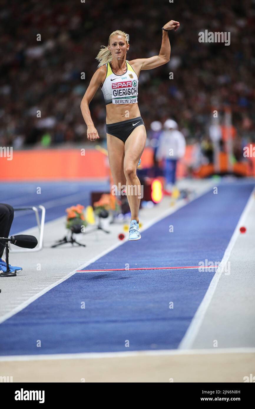 Kristin Gierisch participating in the Triple Jump at the European ...