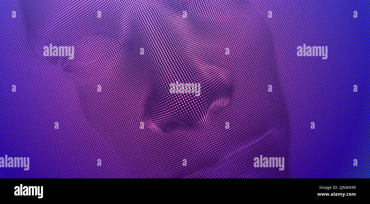 3D human face extruded from dotted pattern. Technology and robotics ...