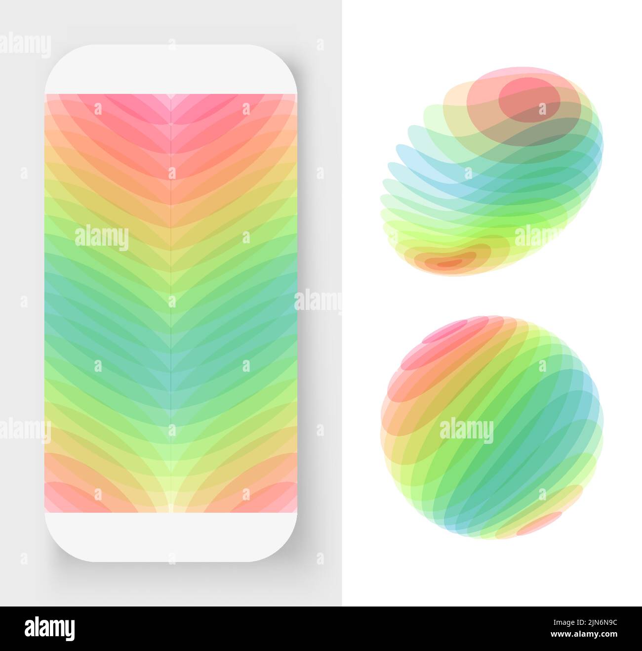 Set of various overlapping elements. Abstract geometric design. Modern ...