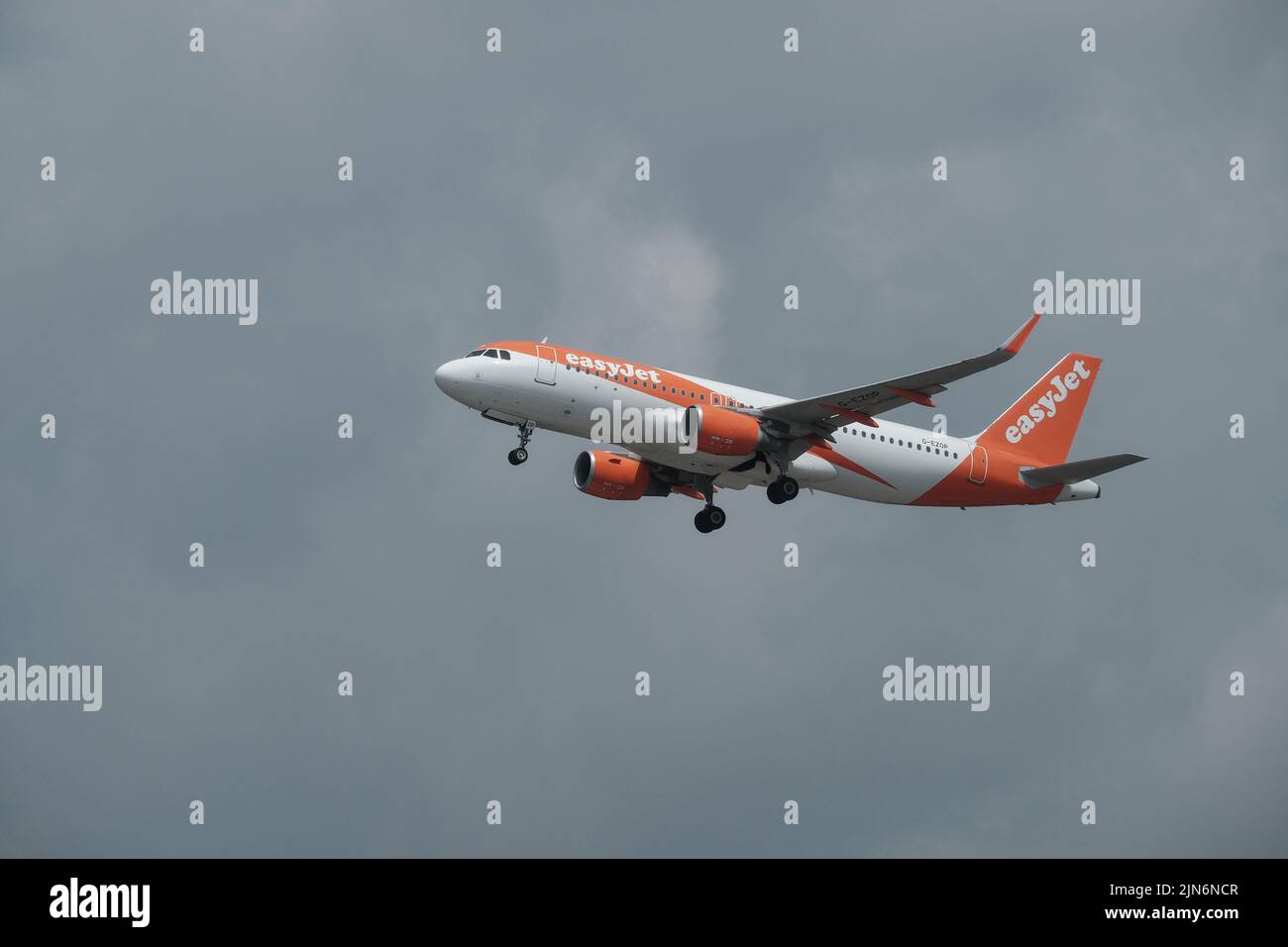 Airbus A320-214 Easy jet takes off from Naples airport Italy Stock ...
