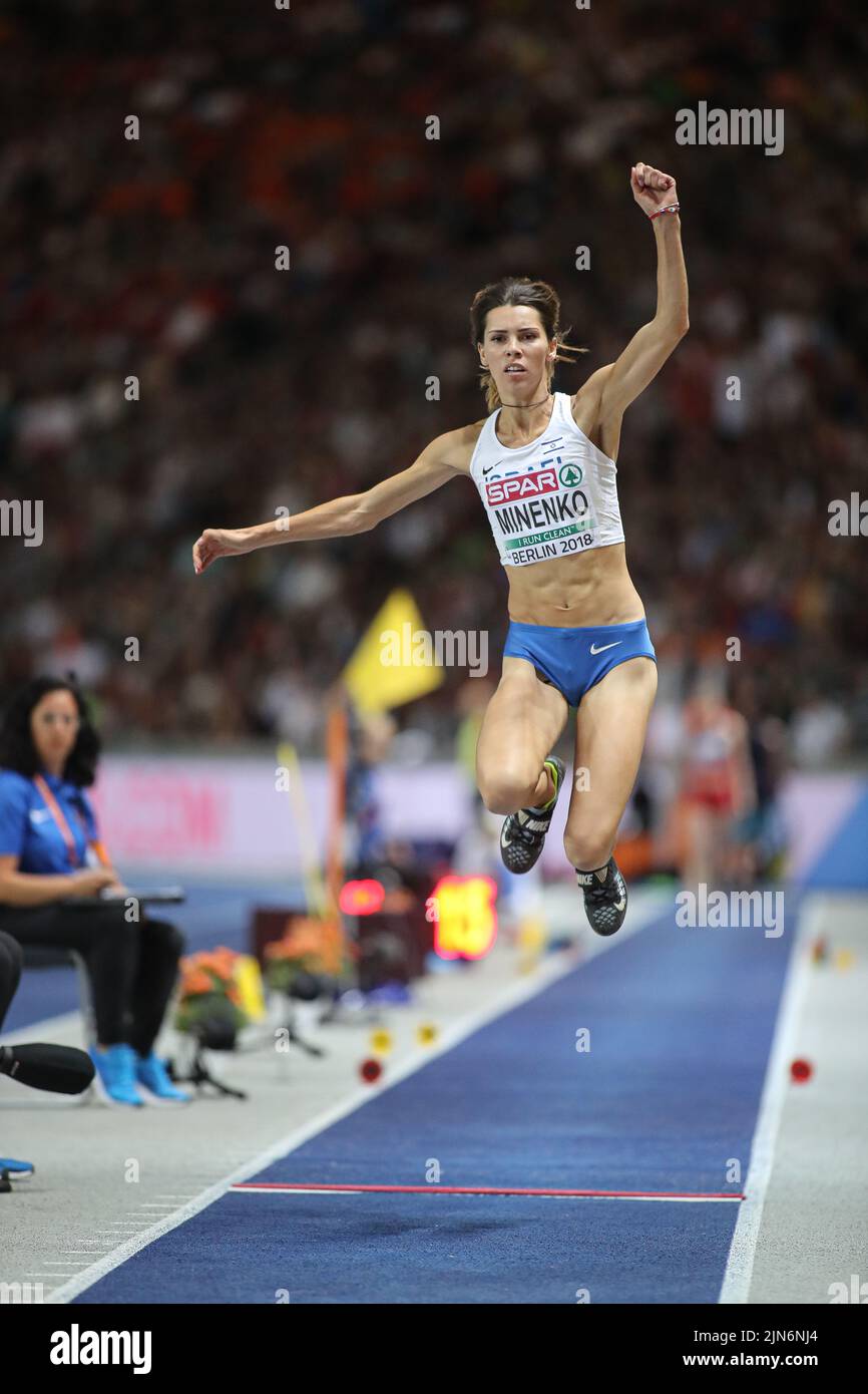 Hanna Minenko participating in the Triple Jump at the European ...