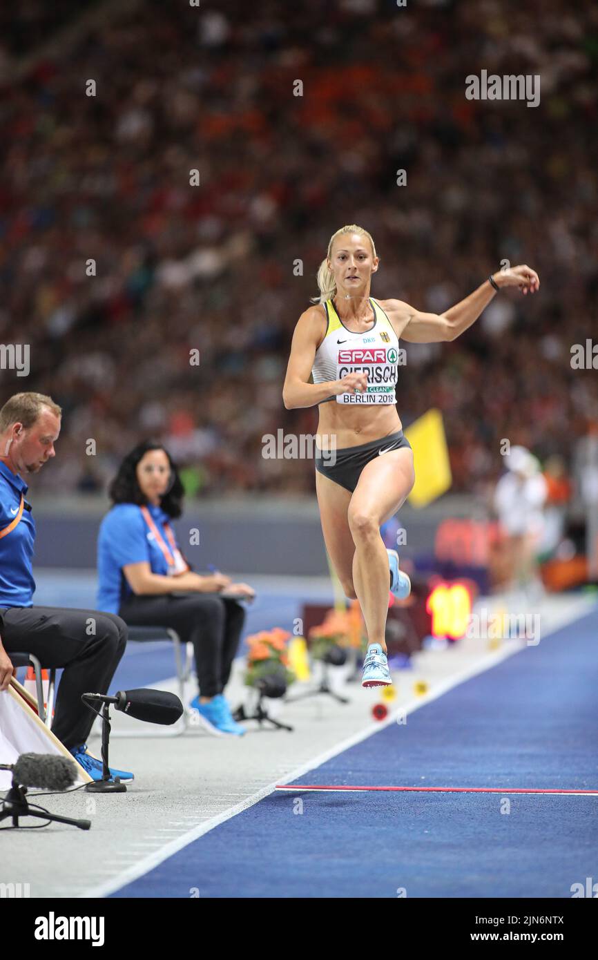 Kristin Gierisch participating in the Triple Jump at the European ...