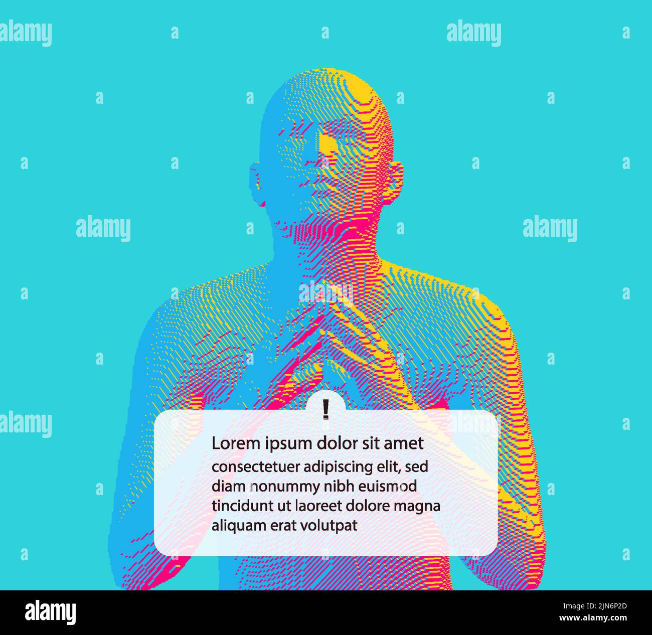 3d man notice Stock Vector Images - Alamy
