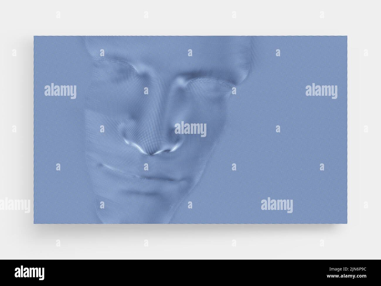 3D human face extruded from dotted pattern. Technology and robotics ...