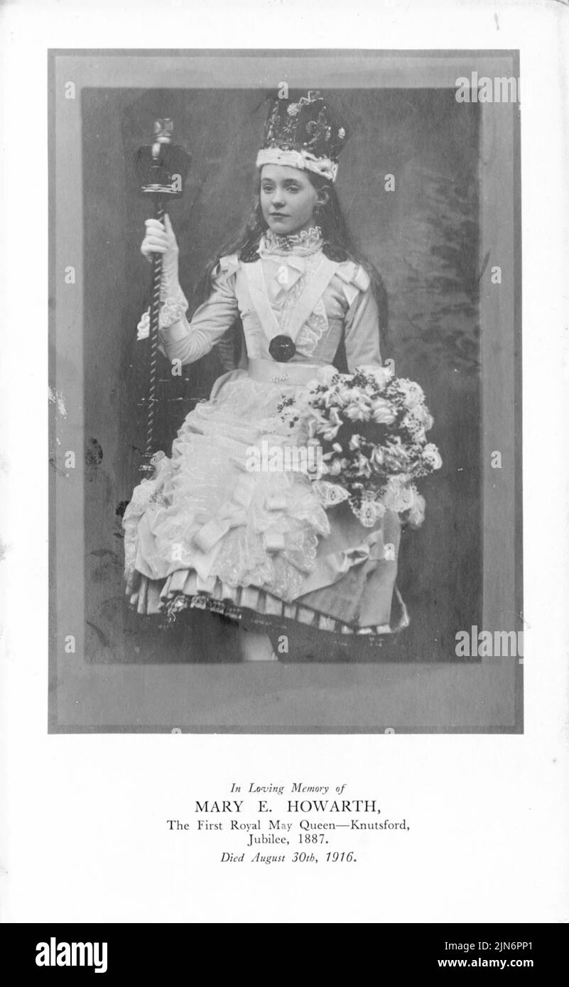 Knutsford First Royal May Queen 1887. Mary E Howarth. She died young in ...