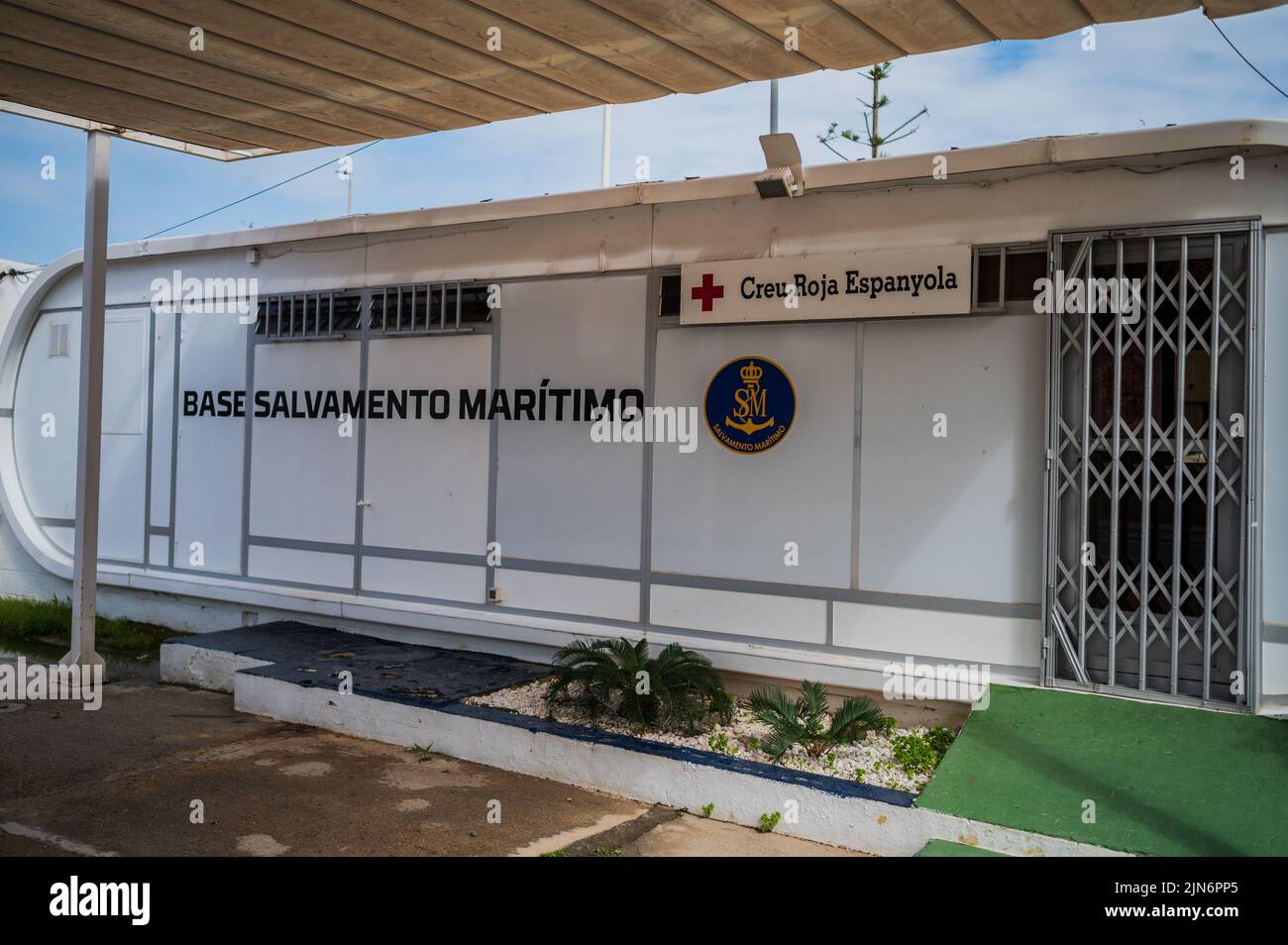 Spanish red cross point in Altea, Alicante, Spain Stock Photo - Alamy