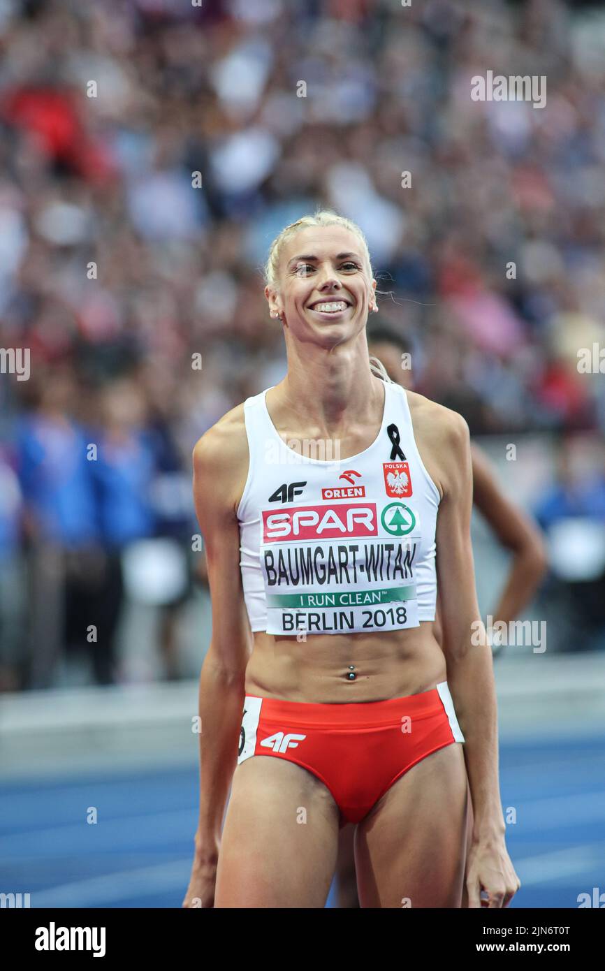 Iga Baumgart-Witan participating in the 400 meters at the European ...