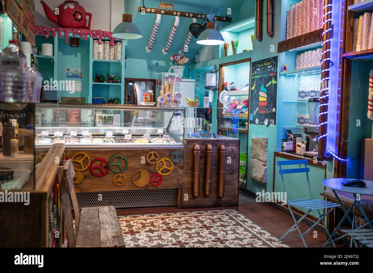 The Ice Cream Factory, cool shop in Altea, Spain Stock Photo - Alamy