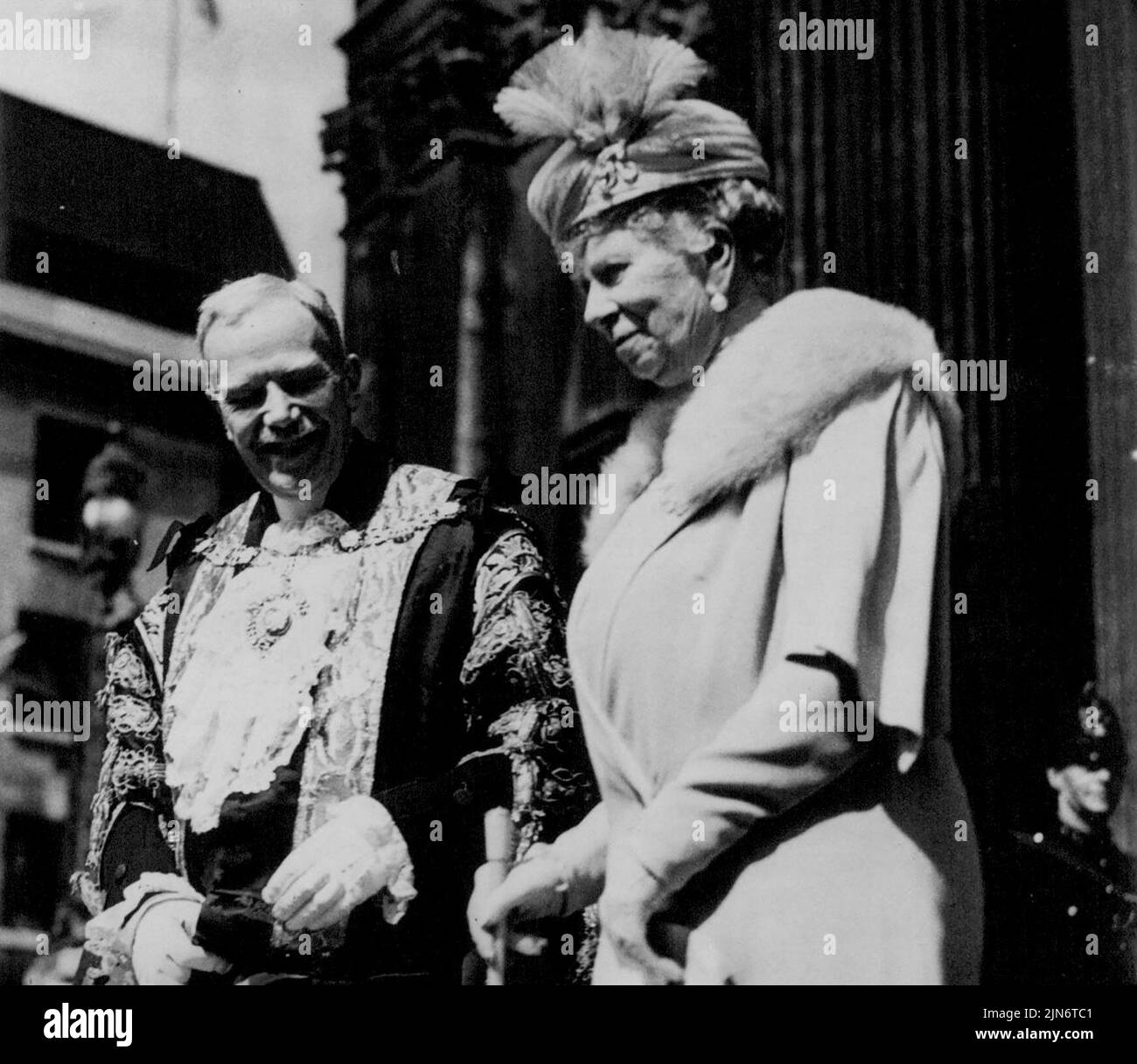 Queen Mary - General Scenes 1945-1948 - Royalty. June 25, 1945 Stock ...