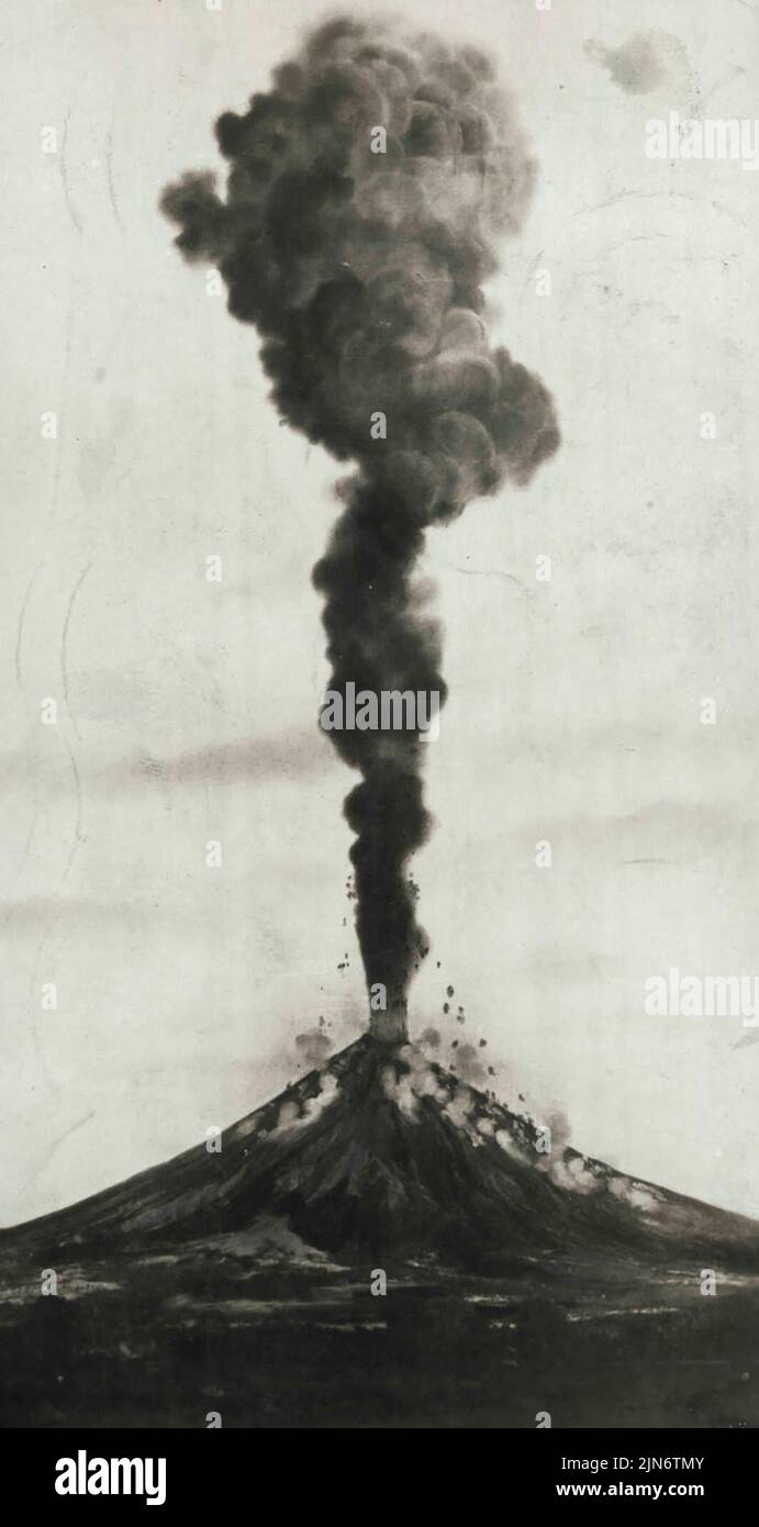 Remarkable view of the volcano Mayou in eruption at the Philippine ...