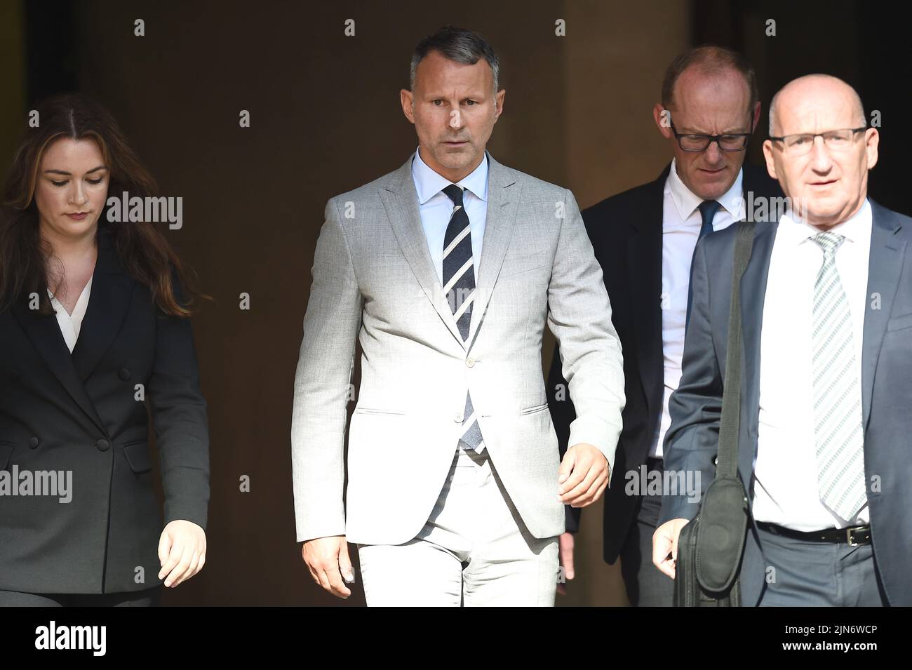 Former Manchester United footballer Ryan Giggs leaving Manchester Crown ...