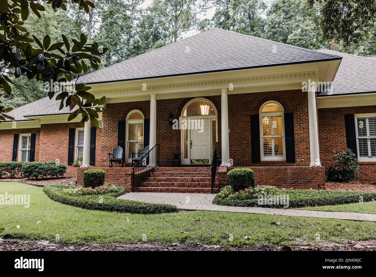 Red Brick Ranch Style House