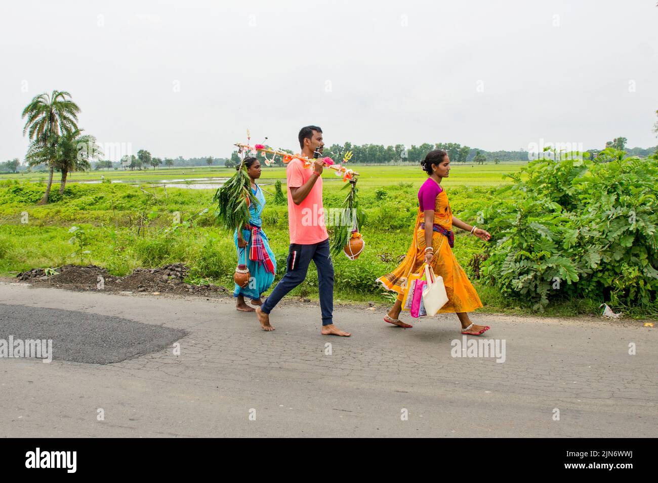shiva devotee during holi shravan month at west bengal india Stock ...
