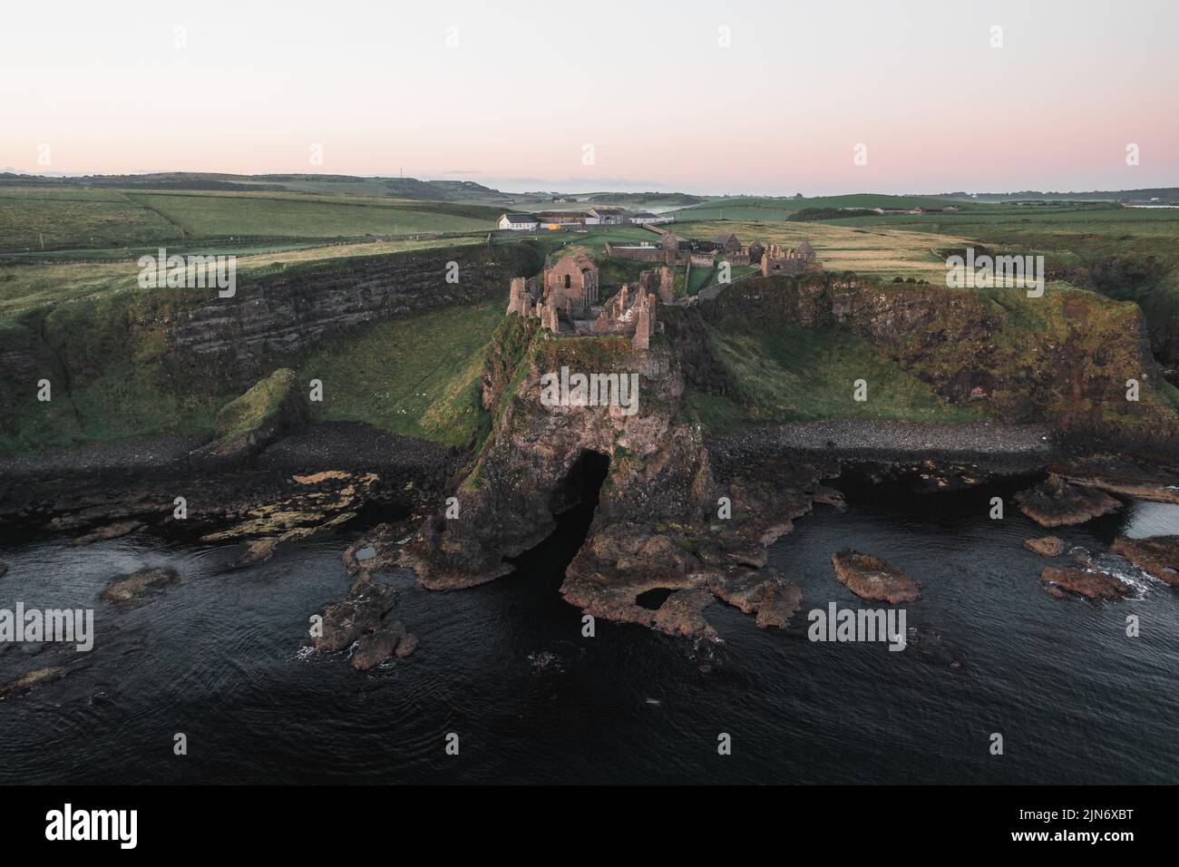 Dunluce castle aerial hi-res stock photography and images - Alamy