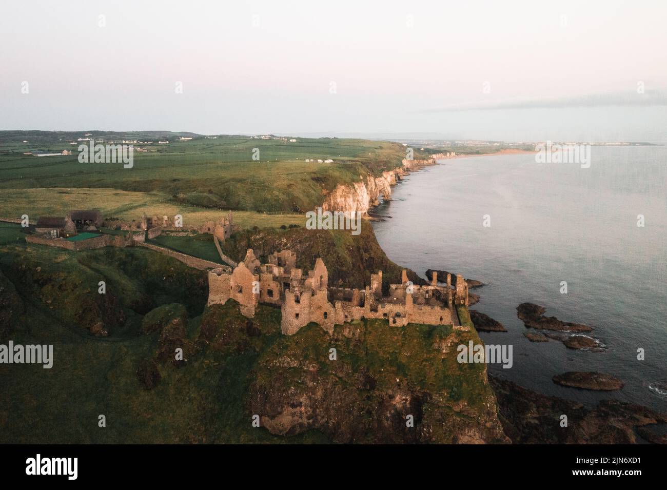 Dunluce castle aerial hi-res stock photography and images - Alamy