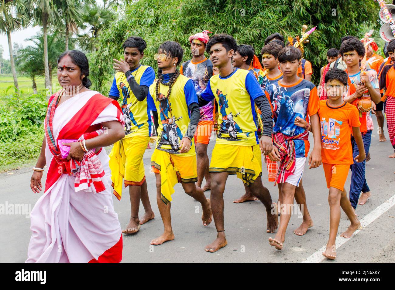 shiva devotee during holi shravan month at west bengal india Stock ...