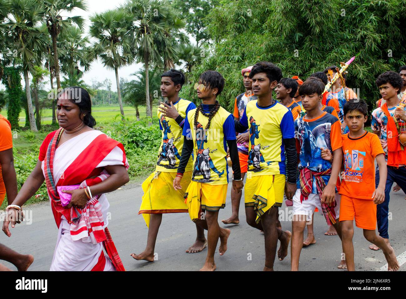 shiva devotee during holi shravan month at west bengal india Stock ...