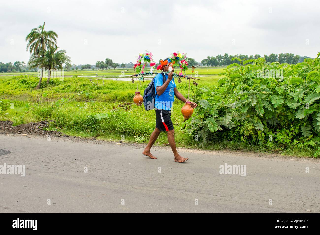 shiva devotee during holi shravan month at west bengal india Stock ...