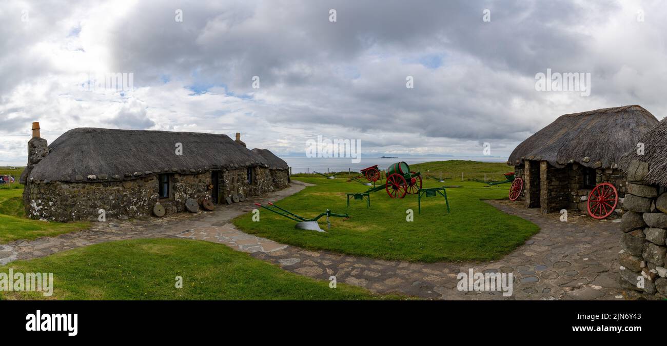 Kilmuir, United Kingdom - 1 July, 2022: panorama view of the Skye ...