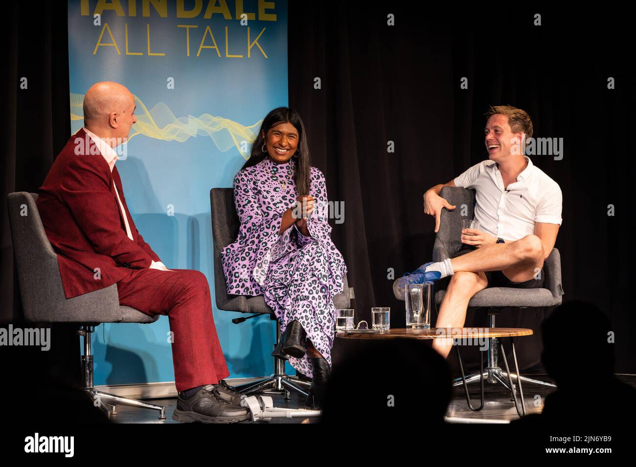 Edinburgh, United Kingdom. 09 August, 2022 Pictured: Journalists Owen ...