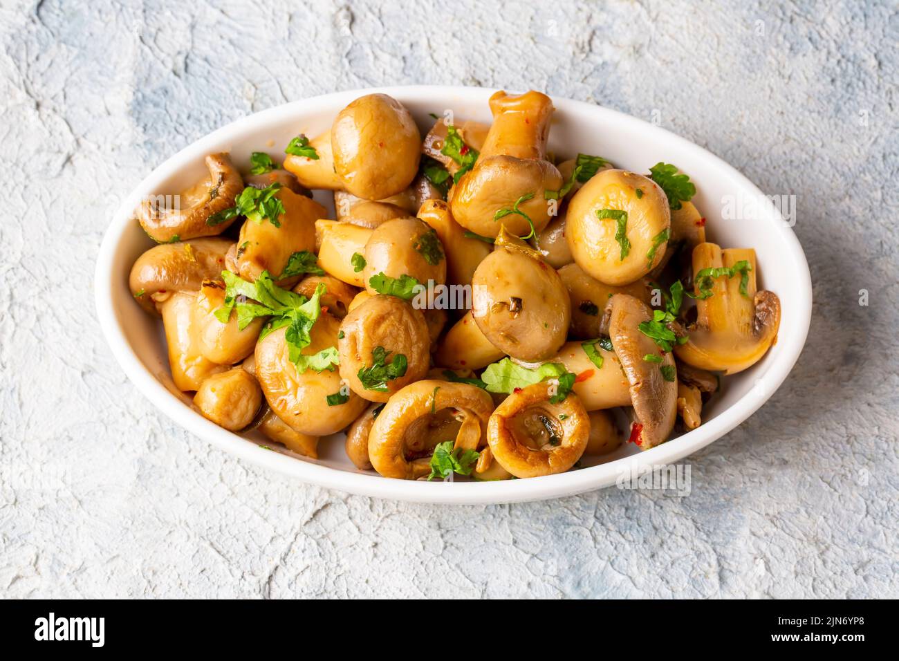 Saute delicious mushrooms (Turkish name; Mantar sote Stock Photo - Alamy