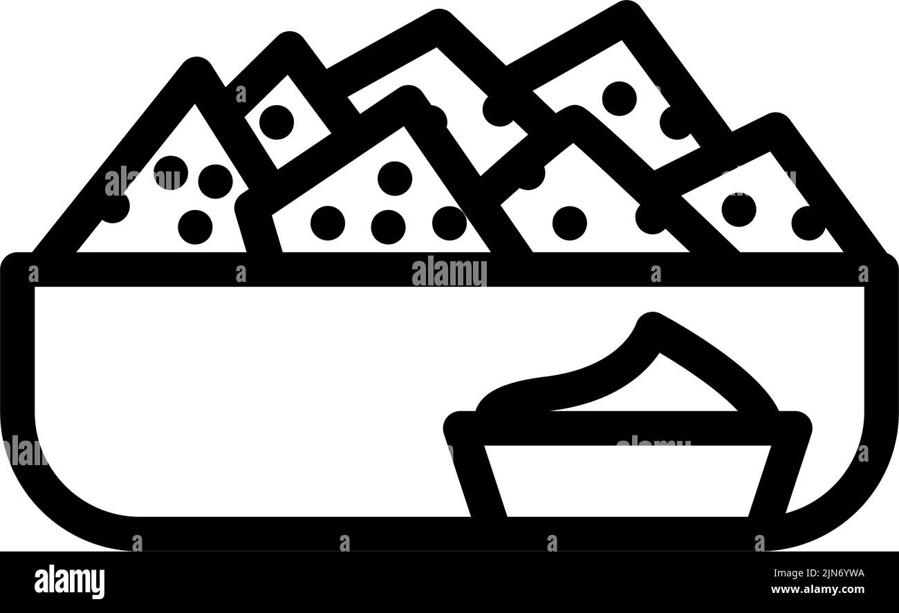 chips spinach line icon vector illustration Stock Vector Image & Art ...