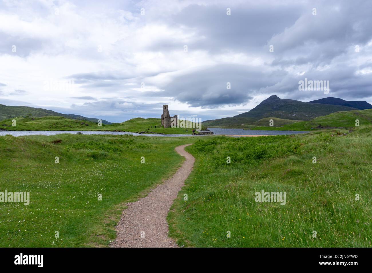 Inchnadamph, United Kingdom - 28 June, 2022: view of the Ardvreck ...