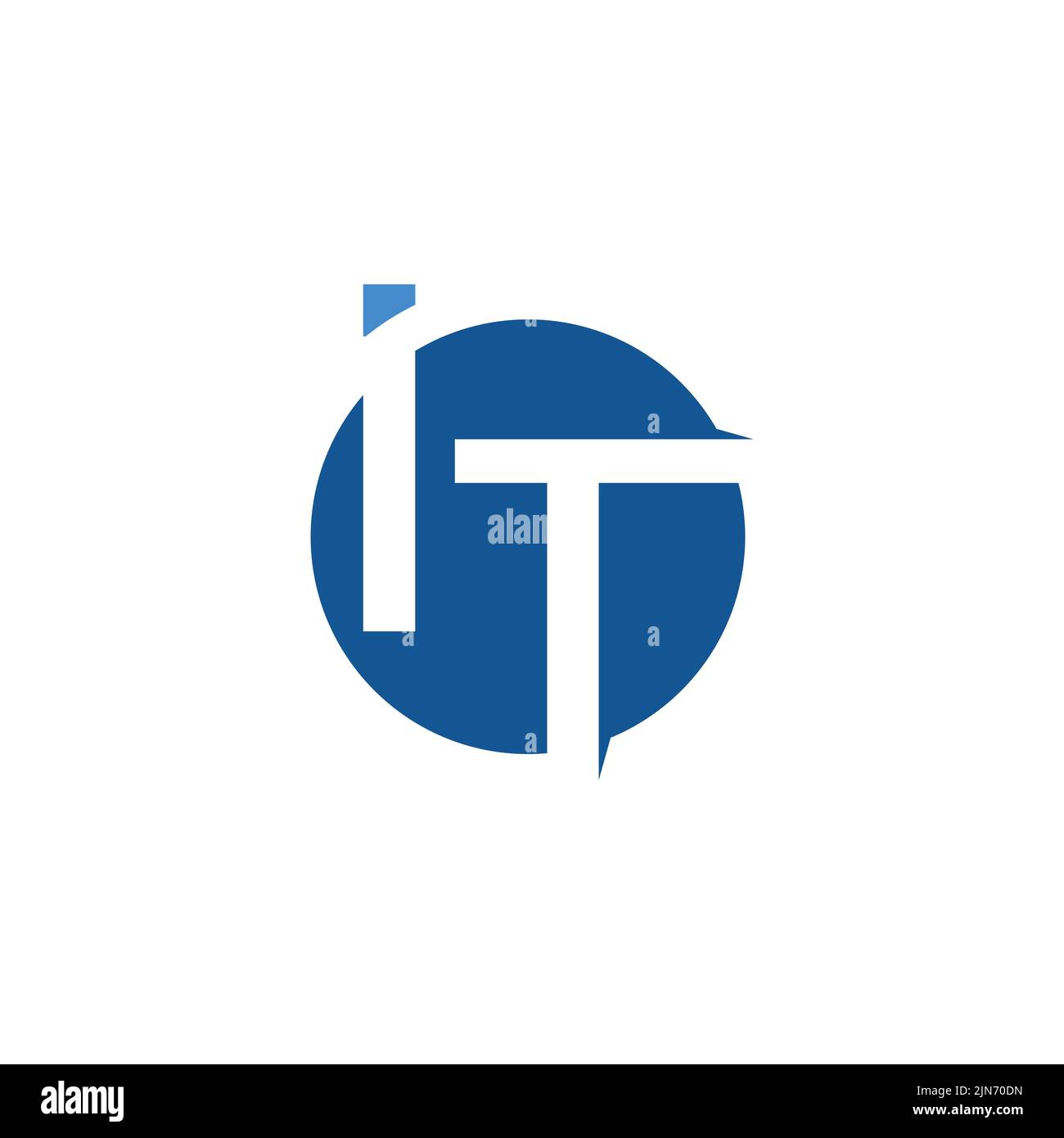 Initial IT letter typography technology logo vector design. Creative ...