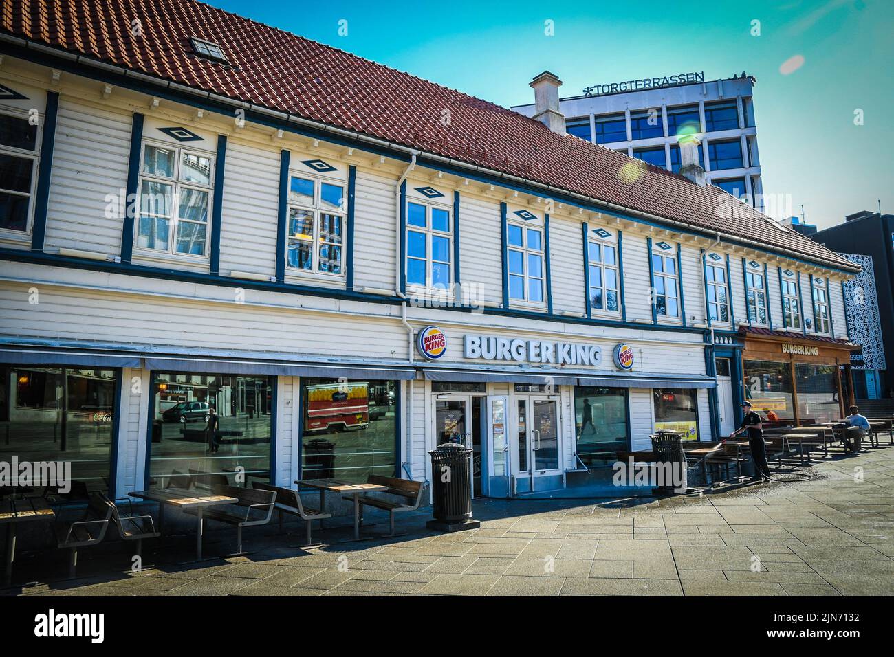 A facade of Burger King fast food center in Stavanger, Norway Stock ...