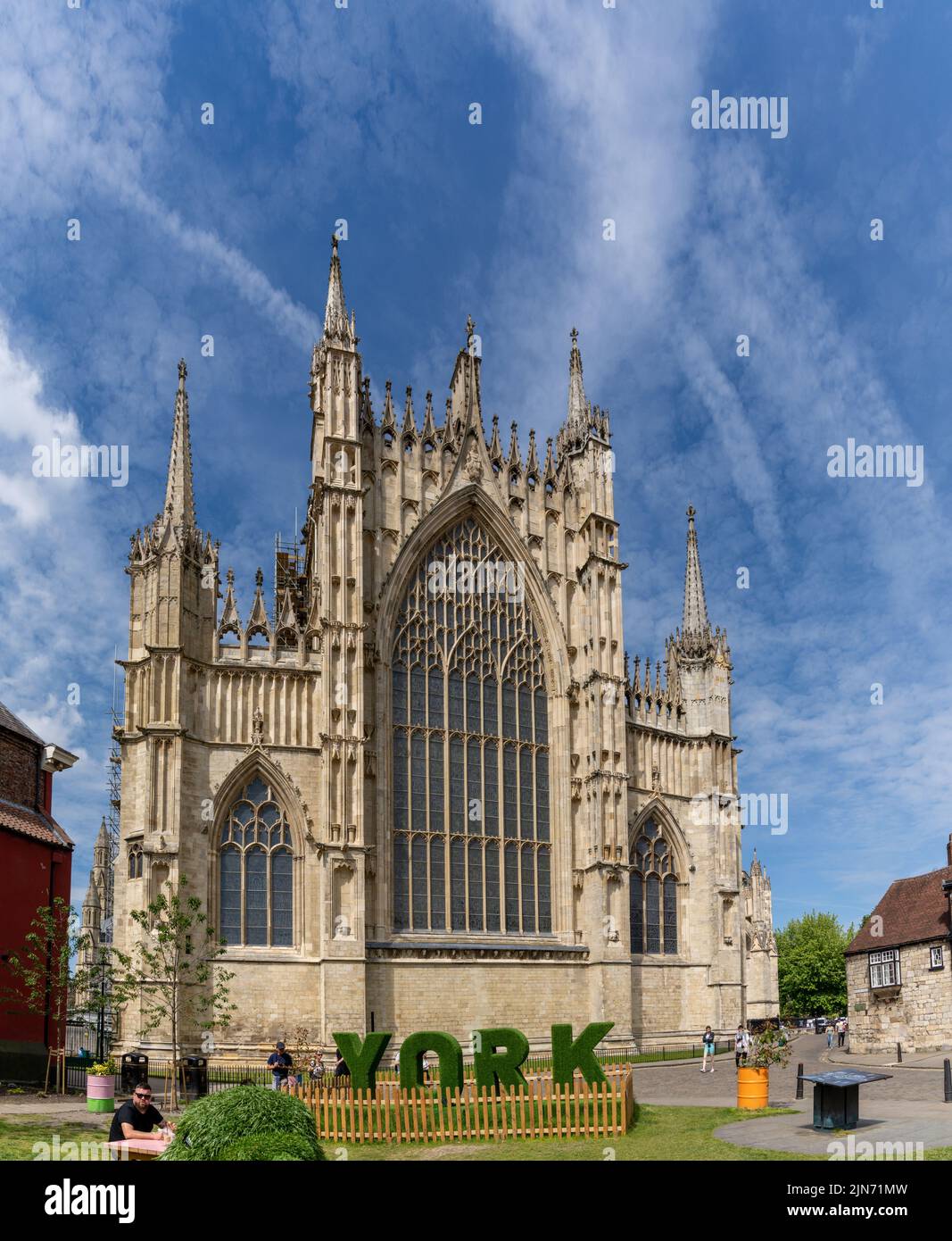 York, United Kingdom - 15 June, 2022: view of the York Minster and the ...