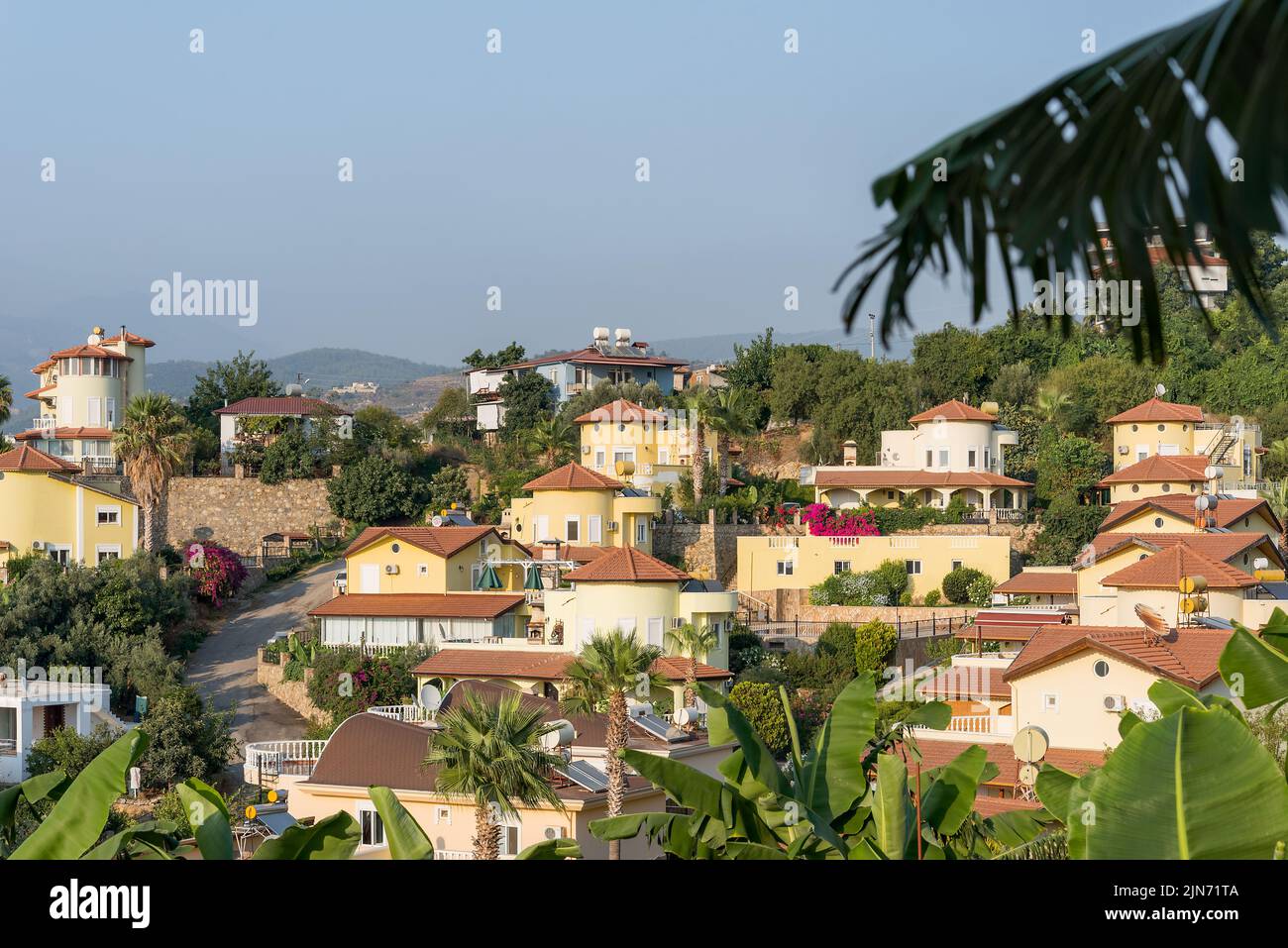 Elite cottage village in the province of Antalya, Turkey Stock Photo ...