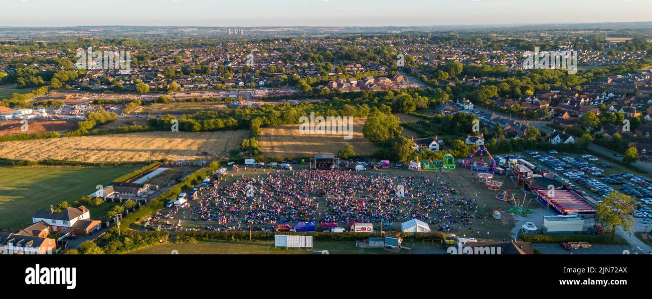 An aerial view of a live music festival Stock Photo - Alamy