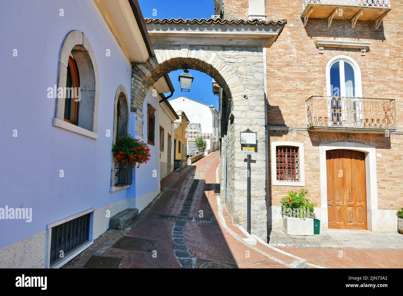 Arch of entry into Savignano Irpino one of the most beautiful villages ...