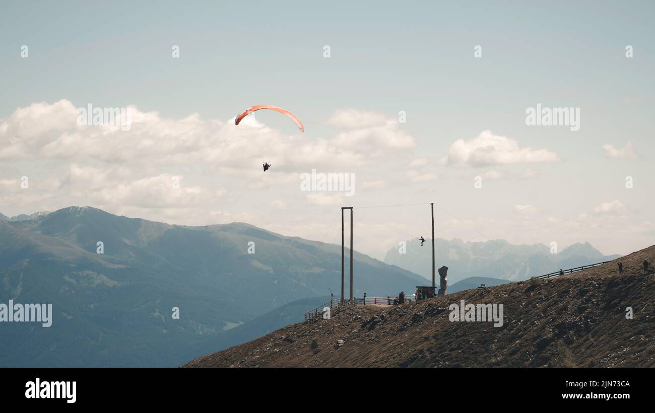 A paradglider in the Alps Stock Photo - Alamy