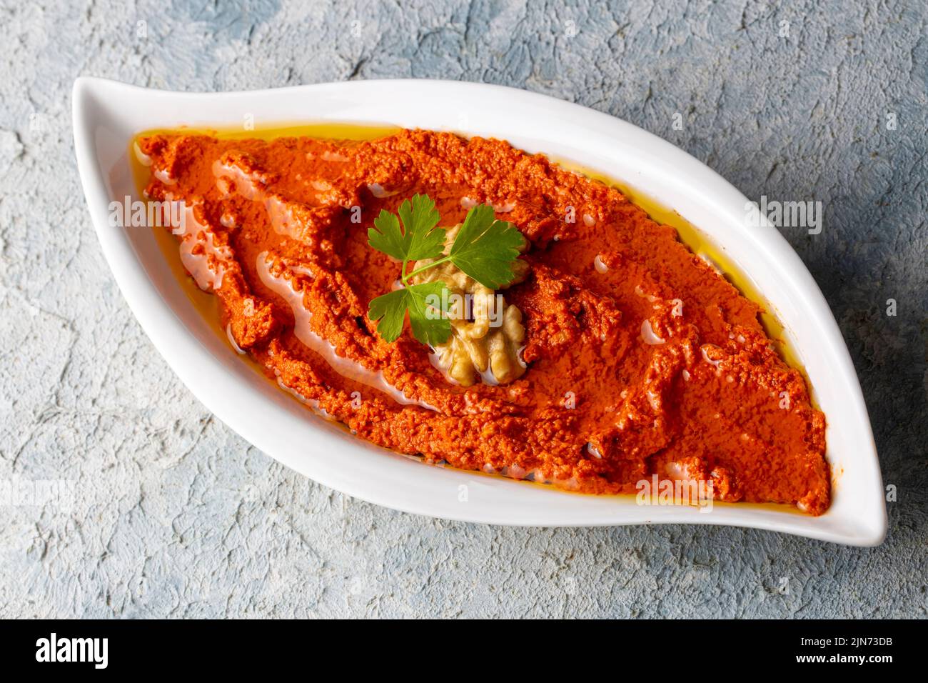 Traditional delicious Turkish appetizer, Muhammara, healthy walnut and ...