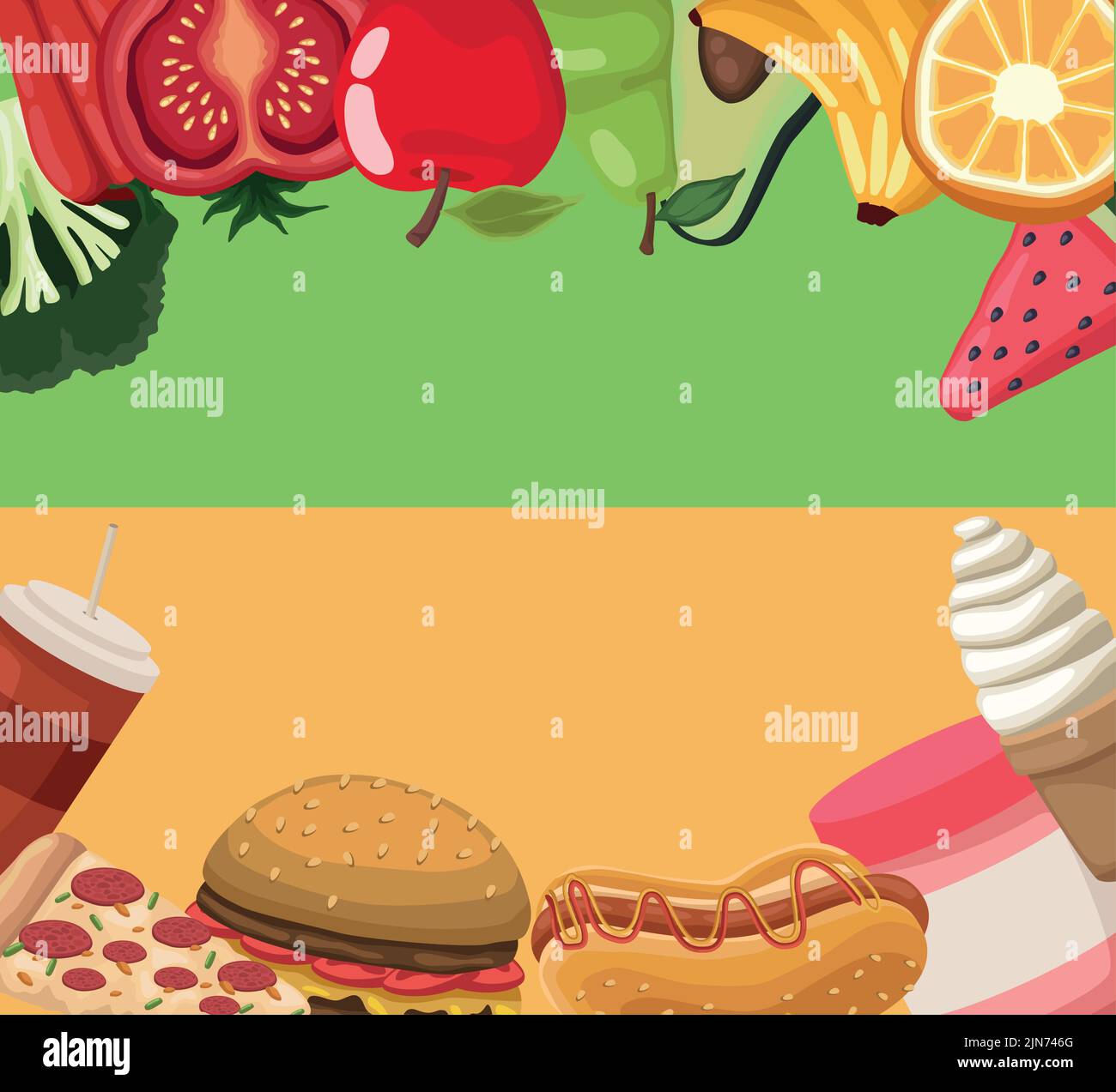 food ingredients border frame Stock Vector Image & Art - Alamy