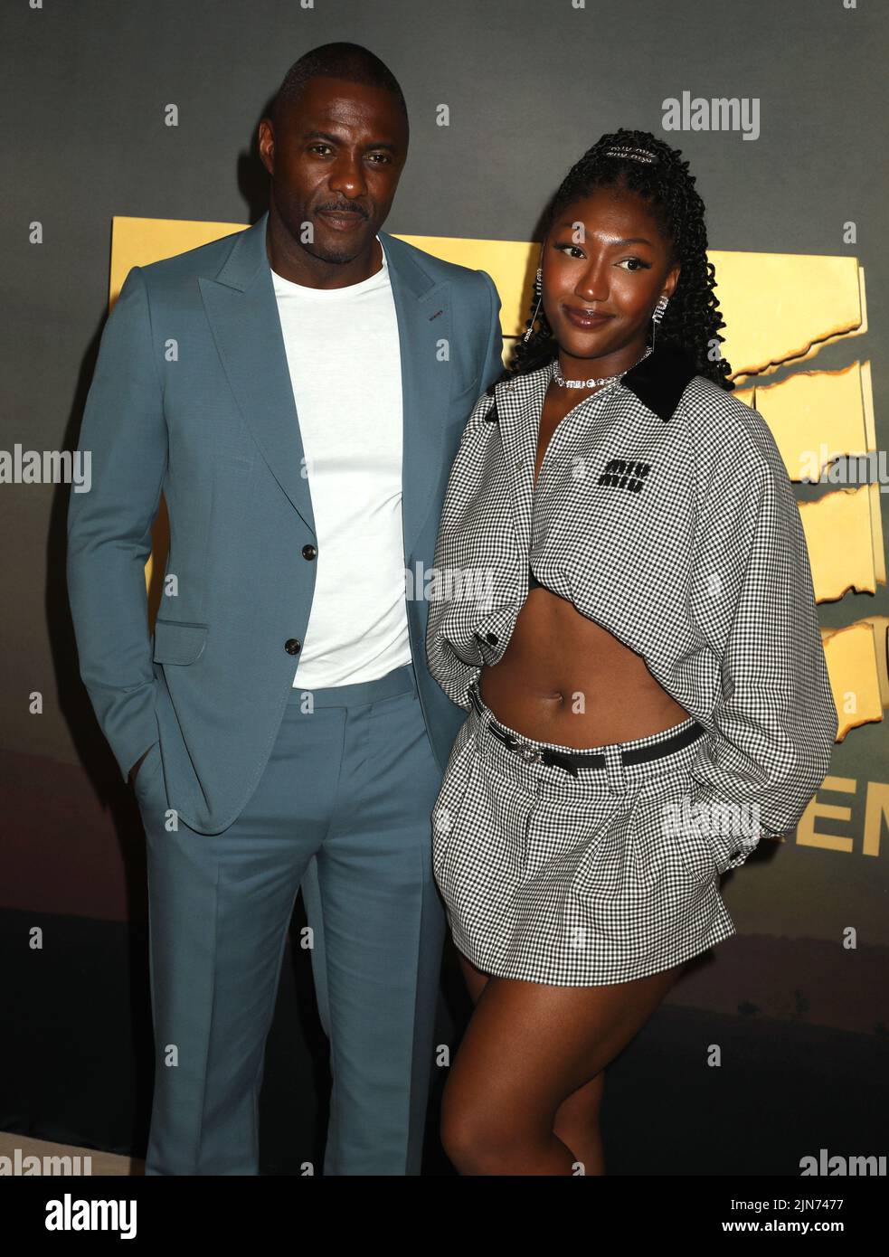 August 8, 2022, New York, New York, USA: Actor IDRIS ELBA and his ...