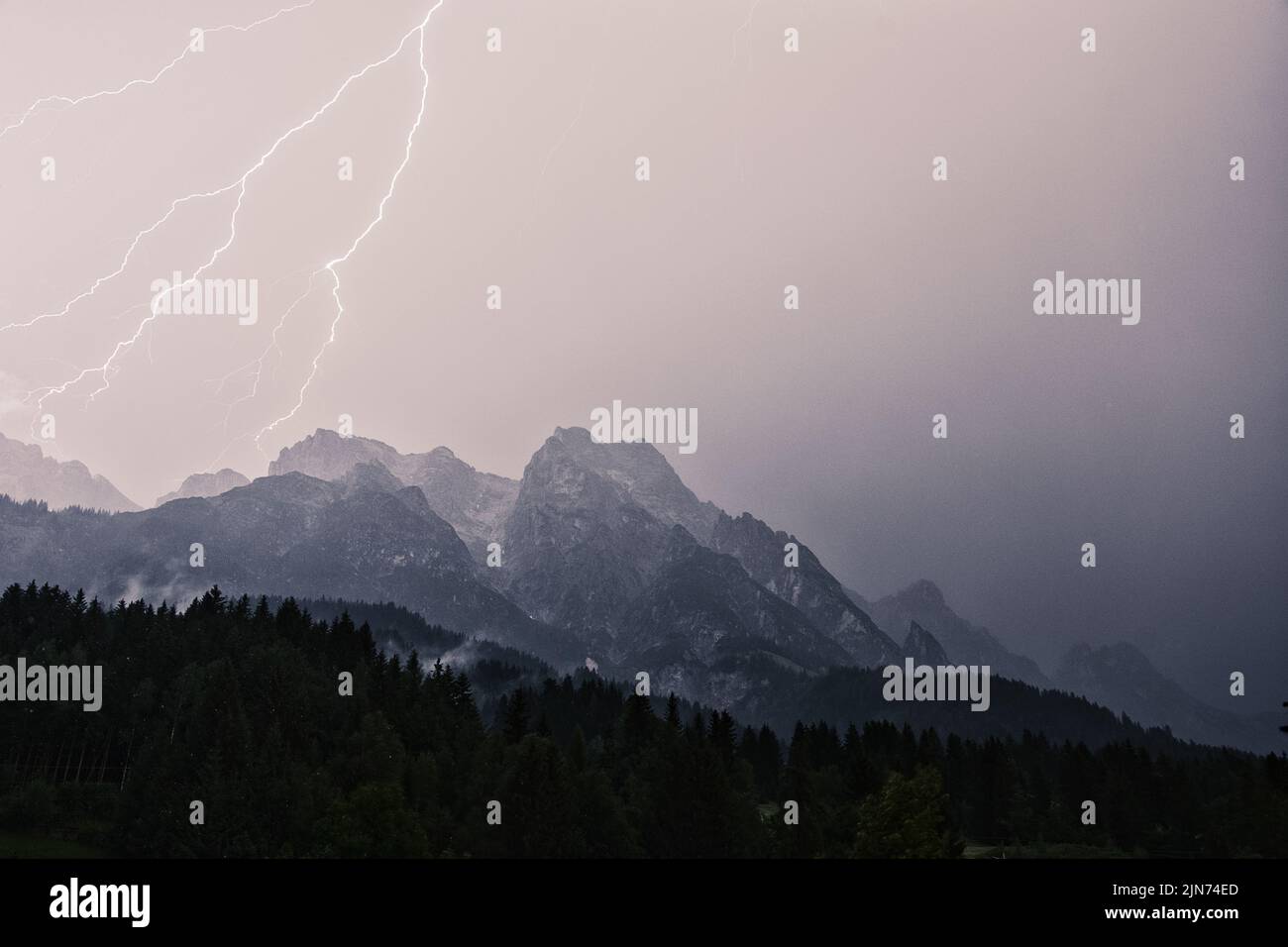 Dramatic lightning strike in hi-res stock photography and images - Alamy