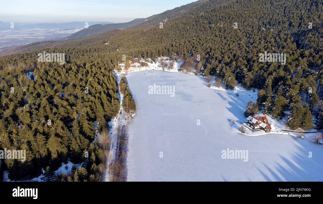 Golcuk Nature Park in Bolu, Turkey. Beautiful winter landscape at ...