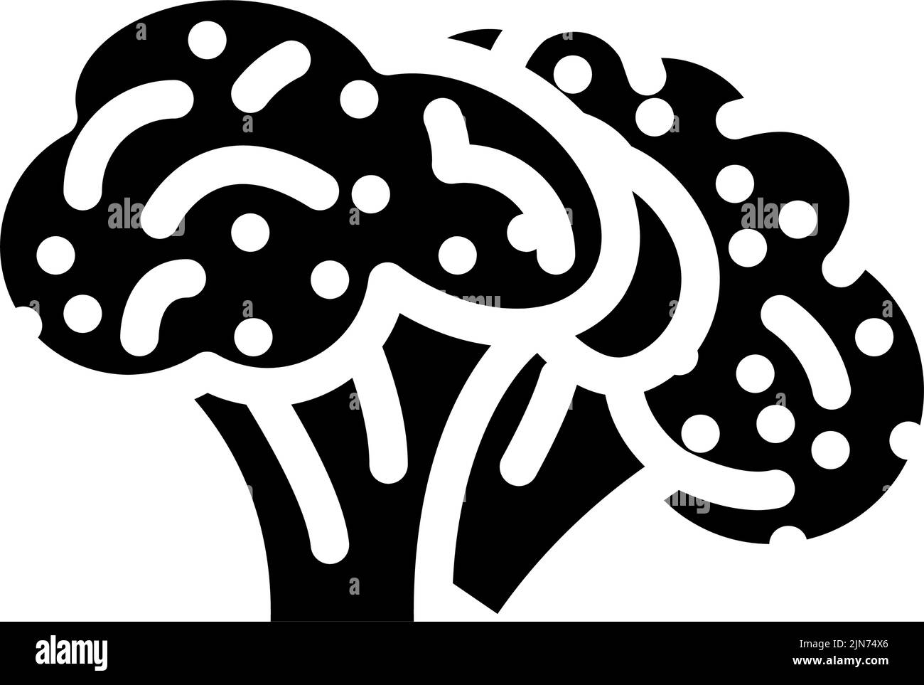 two broccoli glyph icon vector illustration Stock Vector Image & Art ...